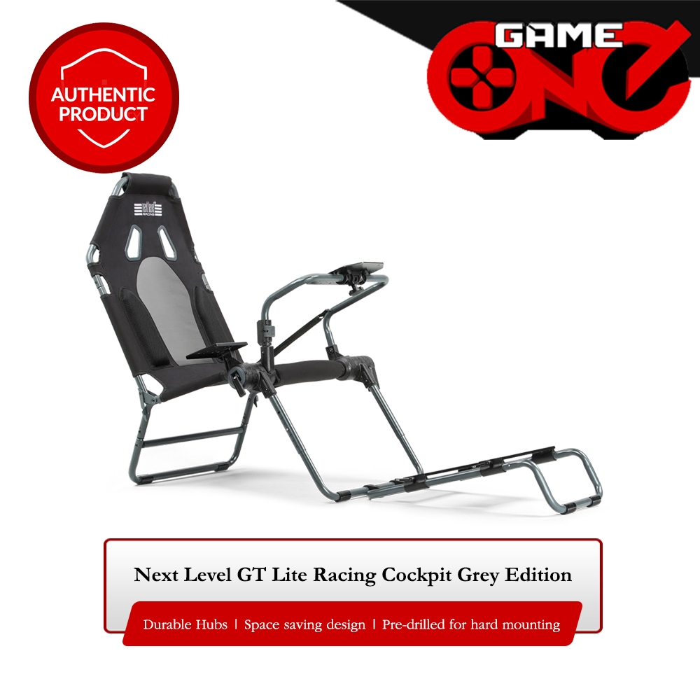 Next Level Racing GT Lite Foldable Simulator Cockpit Grey Edition (NLR ...
