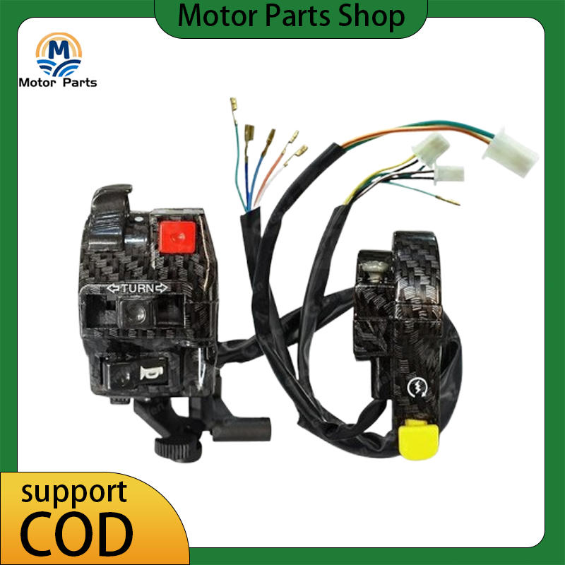 MOTORCYCLE HANDLE SWITCH SET CARBON XRM LH/RH XRM 125 XRM 110 XRM 100 ...