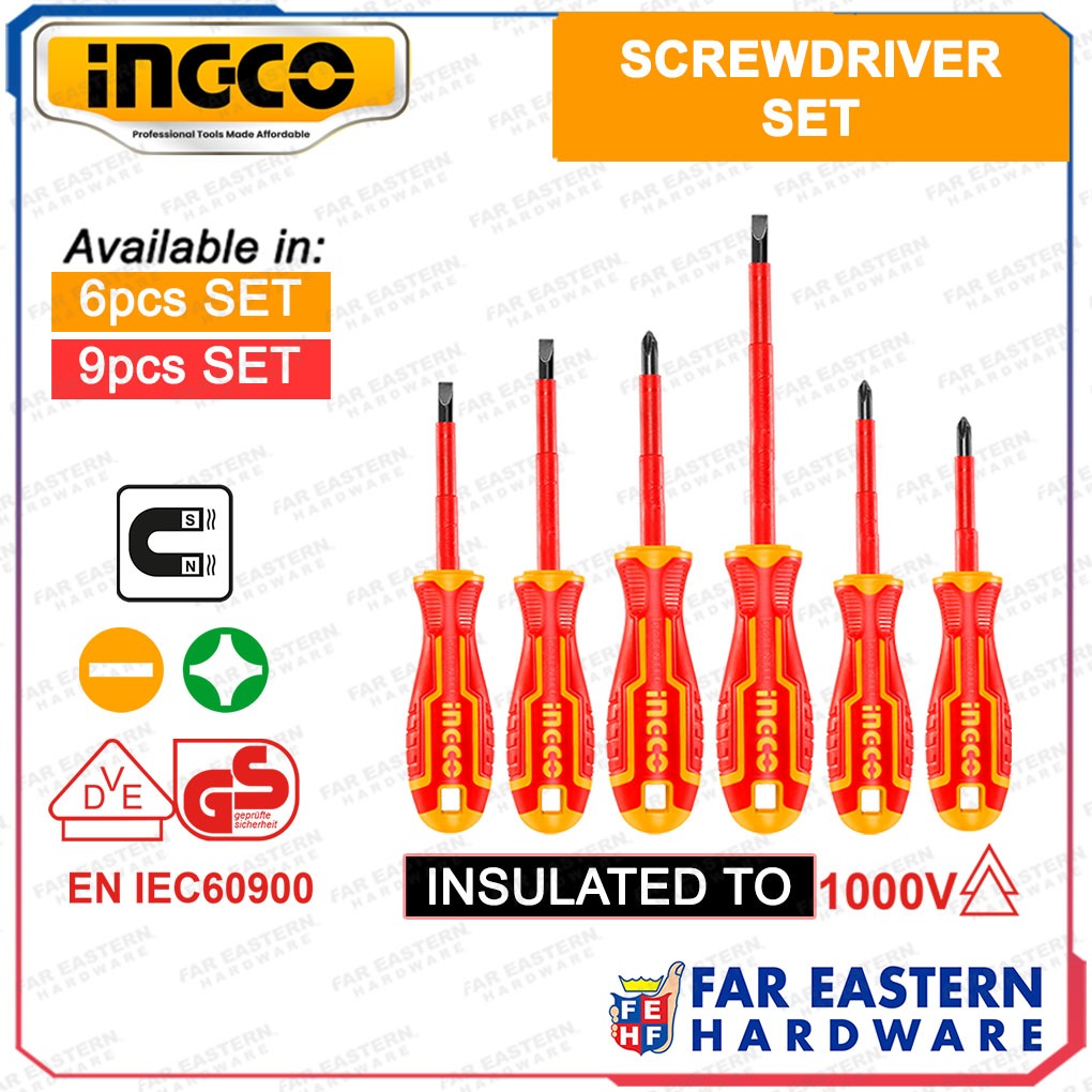INGCO Insulated Screwdriver Set Flat | Phillips INHT | Shopee Philippines