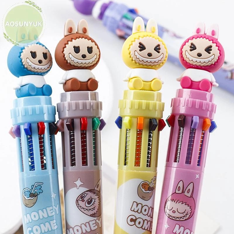 Labubu 1pcs Ballpen 10 and 6 Color 0.7mm Kawaii New Cartoon School ...