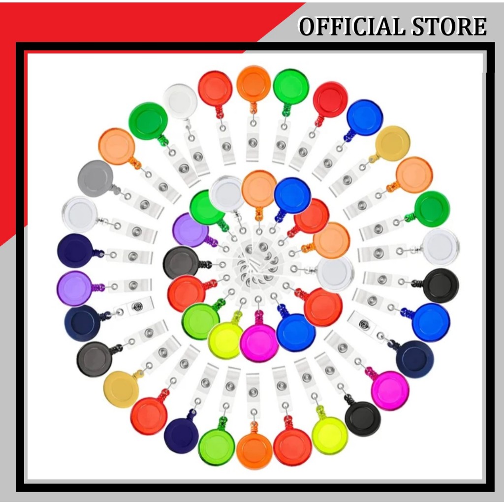 (100PCS) ID ROLLING Retractable Pull-out Badge ID Department Brand ...