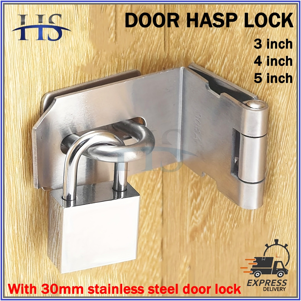 COD Stainless Steel 90 Degree Padlock Hasp Door Shed Door Lock with ...