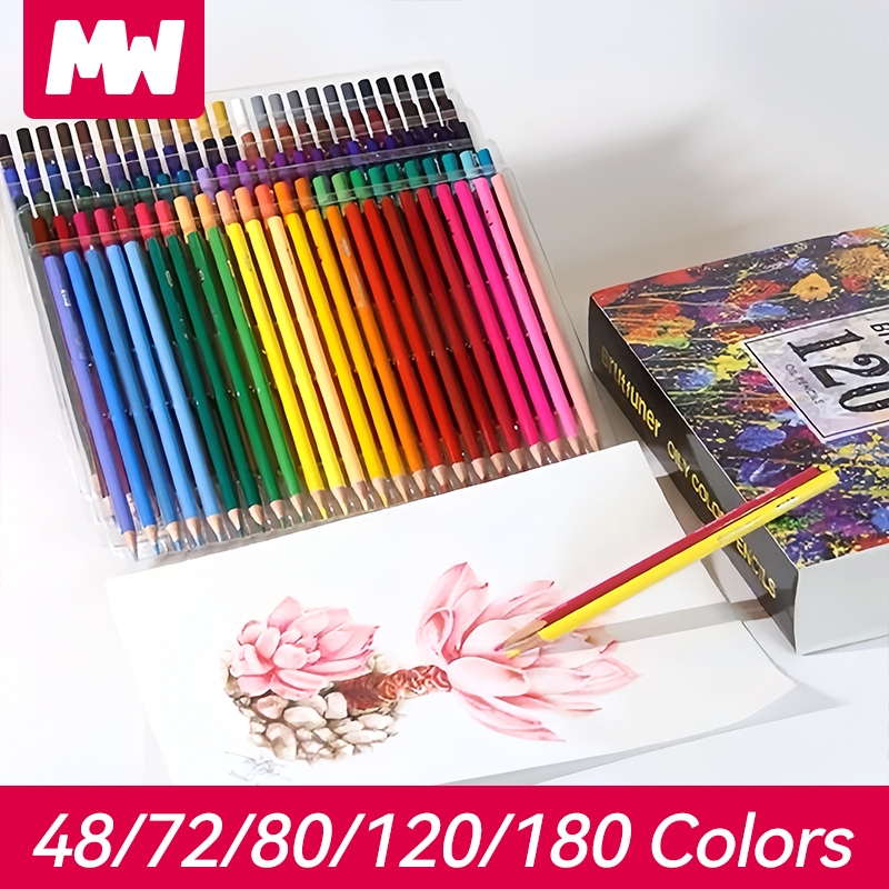 MW Brutfuner 48/72/80/120/180 Color Pencil Set Oily Colored Pencils ...
