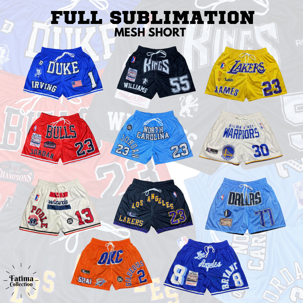 NBA TEAM Mesh Short for men and women, Mesh Basketball Shorts Air-cool ...