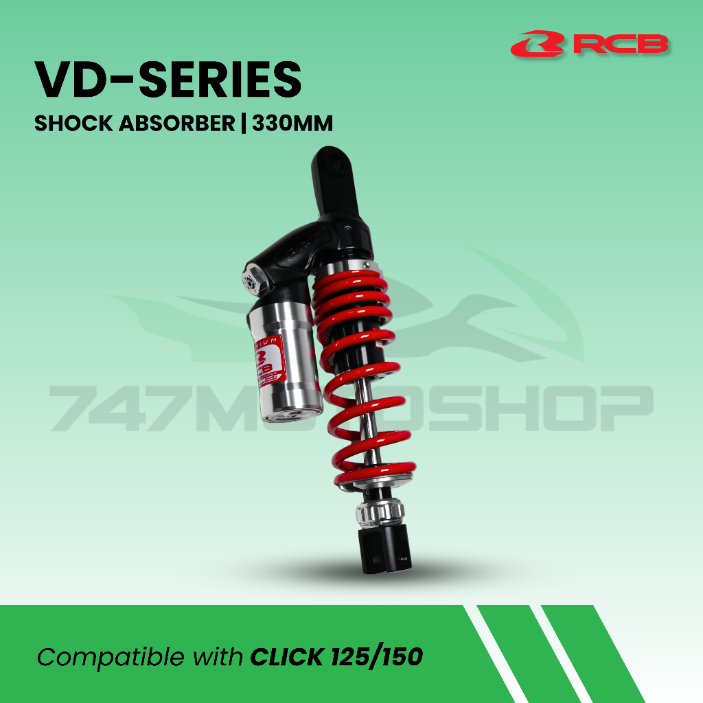 RCB Absorber Shock VD Series 330mm – For Click 125 / 150 | Shopee ...