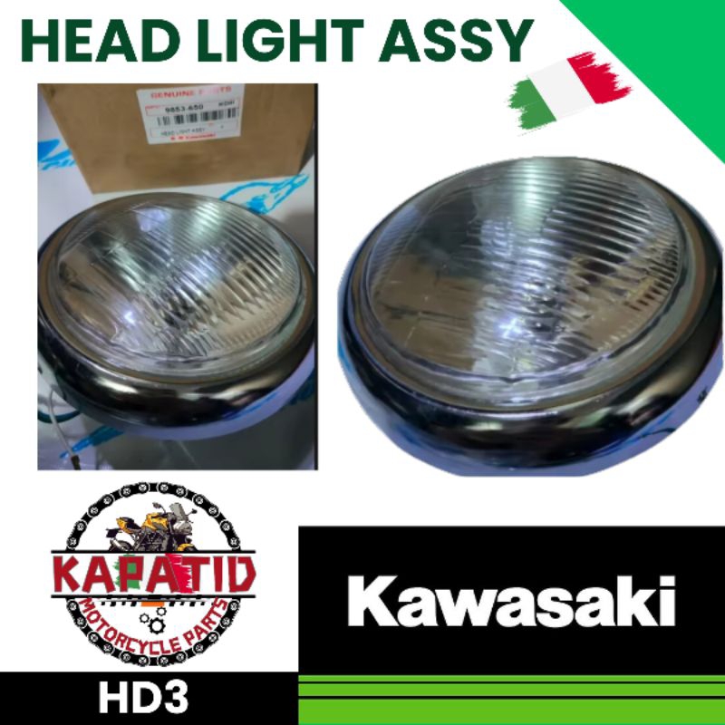 Kawasaki Genuine Part HD3 Head light assy(INDONESIA MADE) | Shopee ...