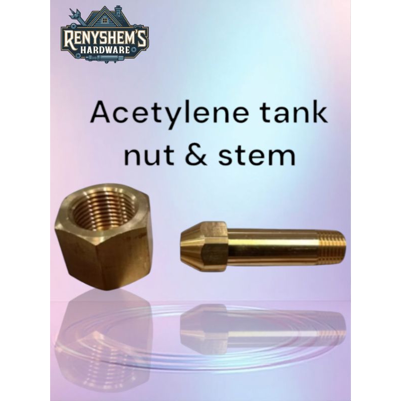 Regulator inlet connector Nut and stem for (ACETYLENE )tank standard ...