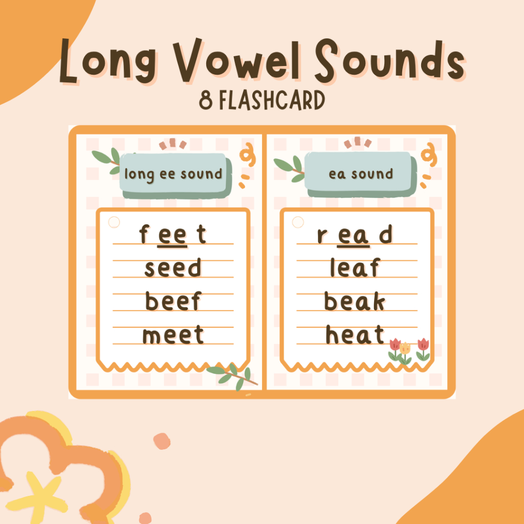 Long Vowel Sound Flashcards | Shopee Philippines