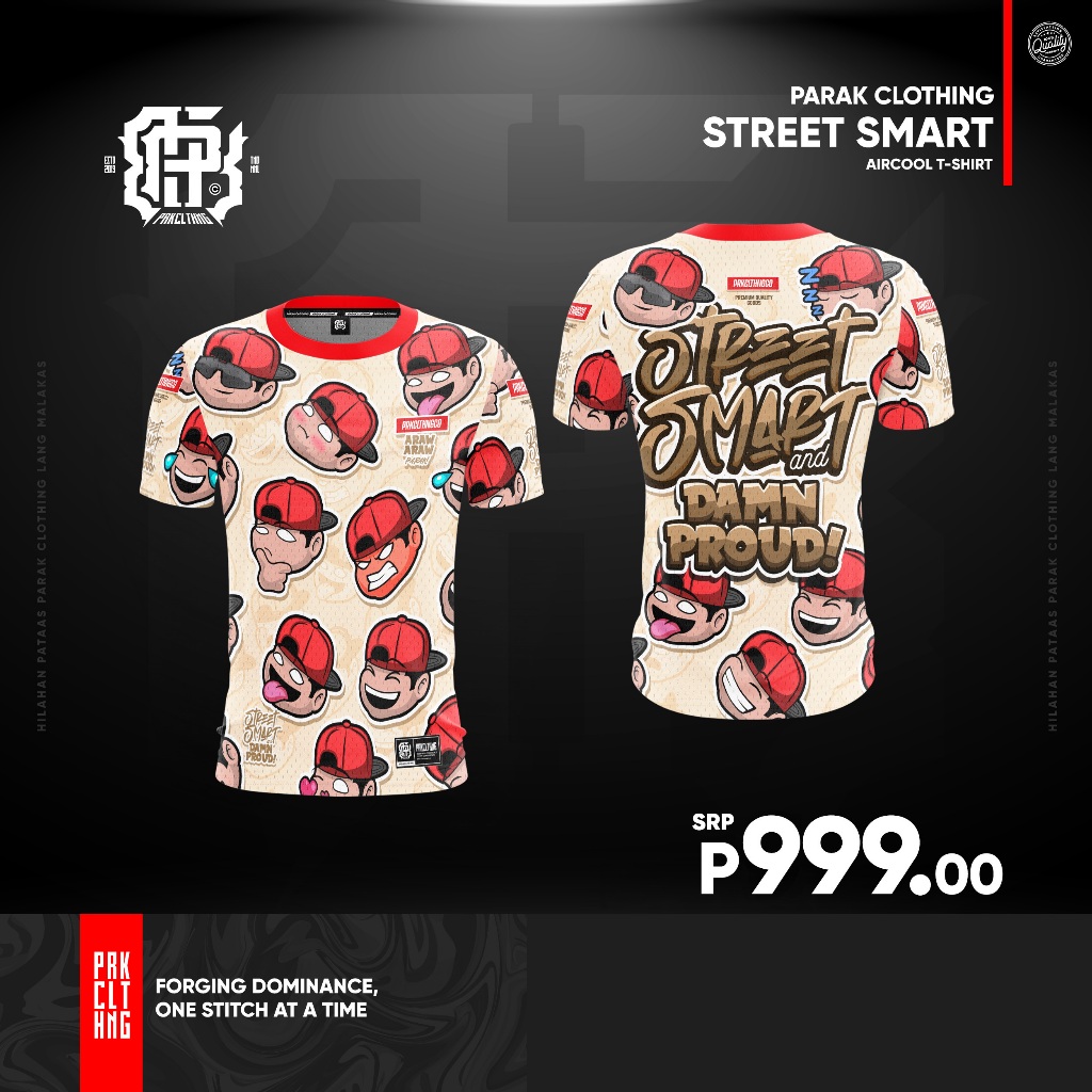 Parak Clothing Street Smart Aircool Fabric T-Shirt | Shopee Philippines