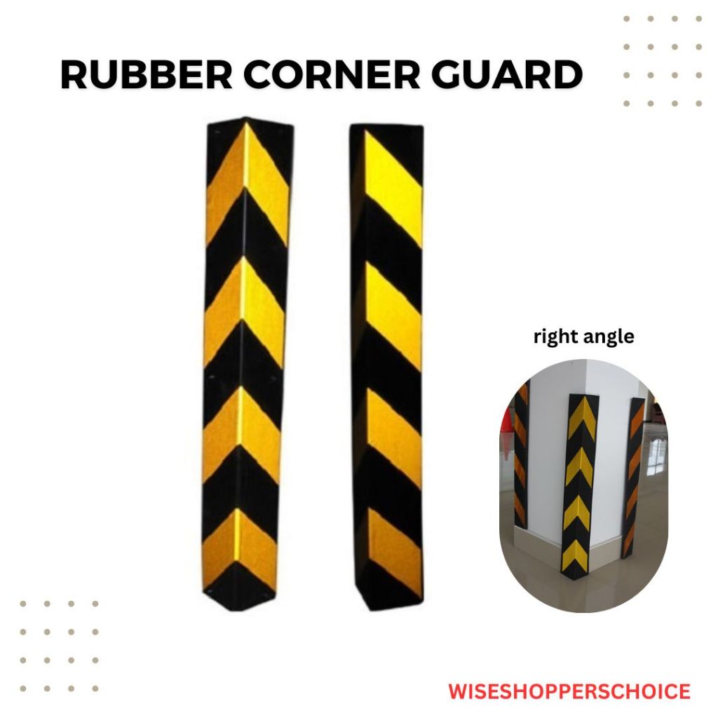 Heavy Duty Rubber Corner Guard Reflectorized Guard for Garage Parking ...