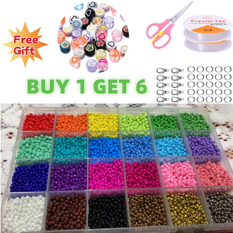 3mm Bracelet Making Kit Glass Beads Beading Kits Seed Beads Set Letter ...