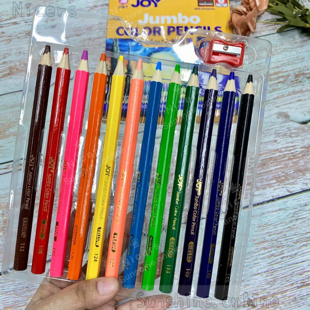 Joy Jumbo 12’s Color Pencil with Sharpener 7" #CPJ-1815 Art supplies ...