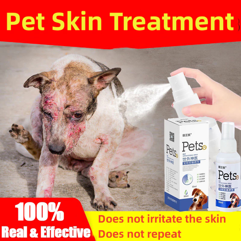 Pets dog Skin Treatment Skin Treatment Spray Antifungal Spray Anti Flea ...
