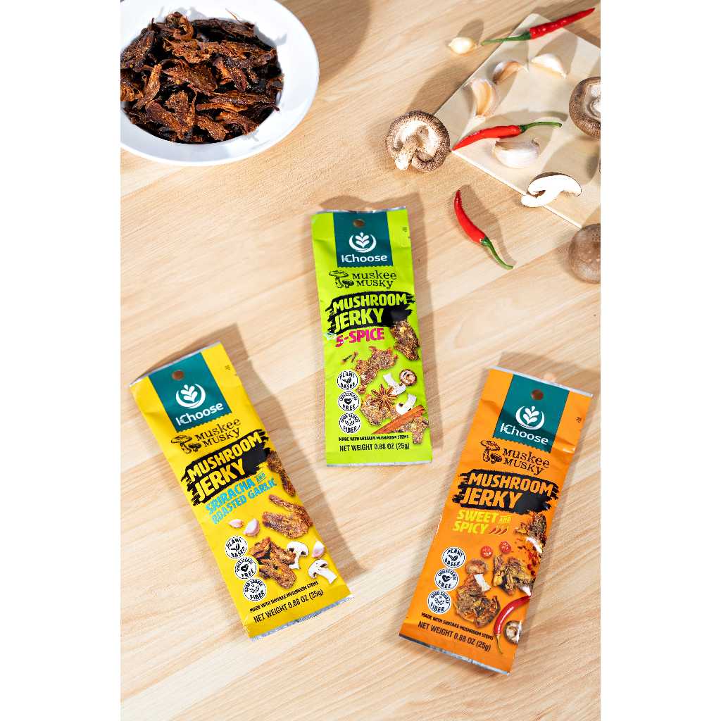 iChoose Muskee Musky Mushroom Jerky (Plant Based and Cholesterol Free ...