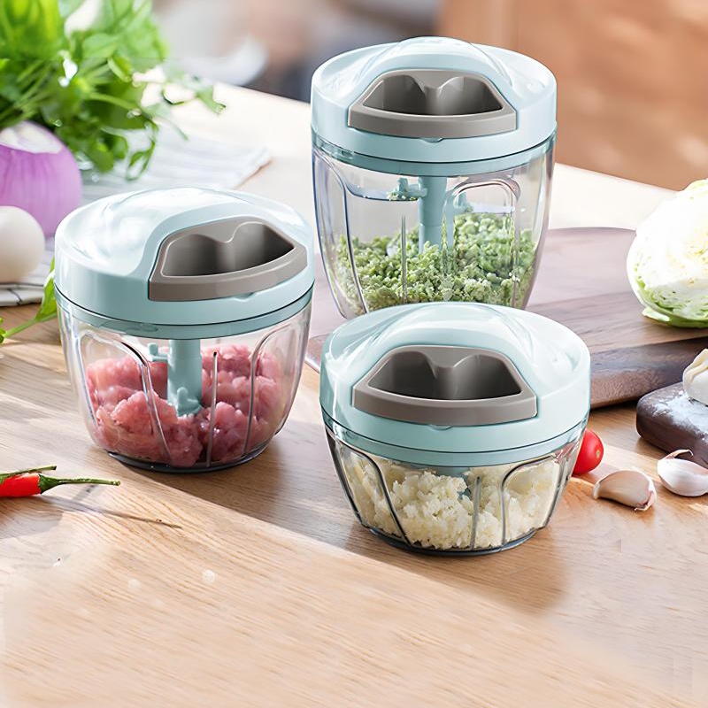 500ml 1000ml Hand Chopper Manual Rope Food Processor With Pounding ...