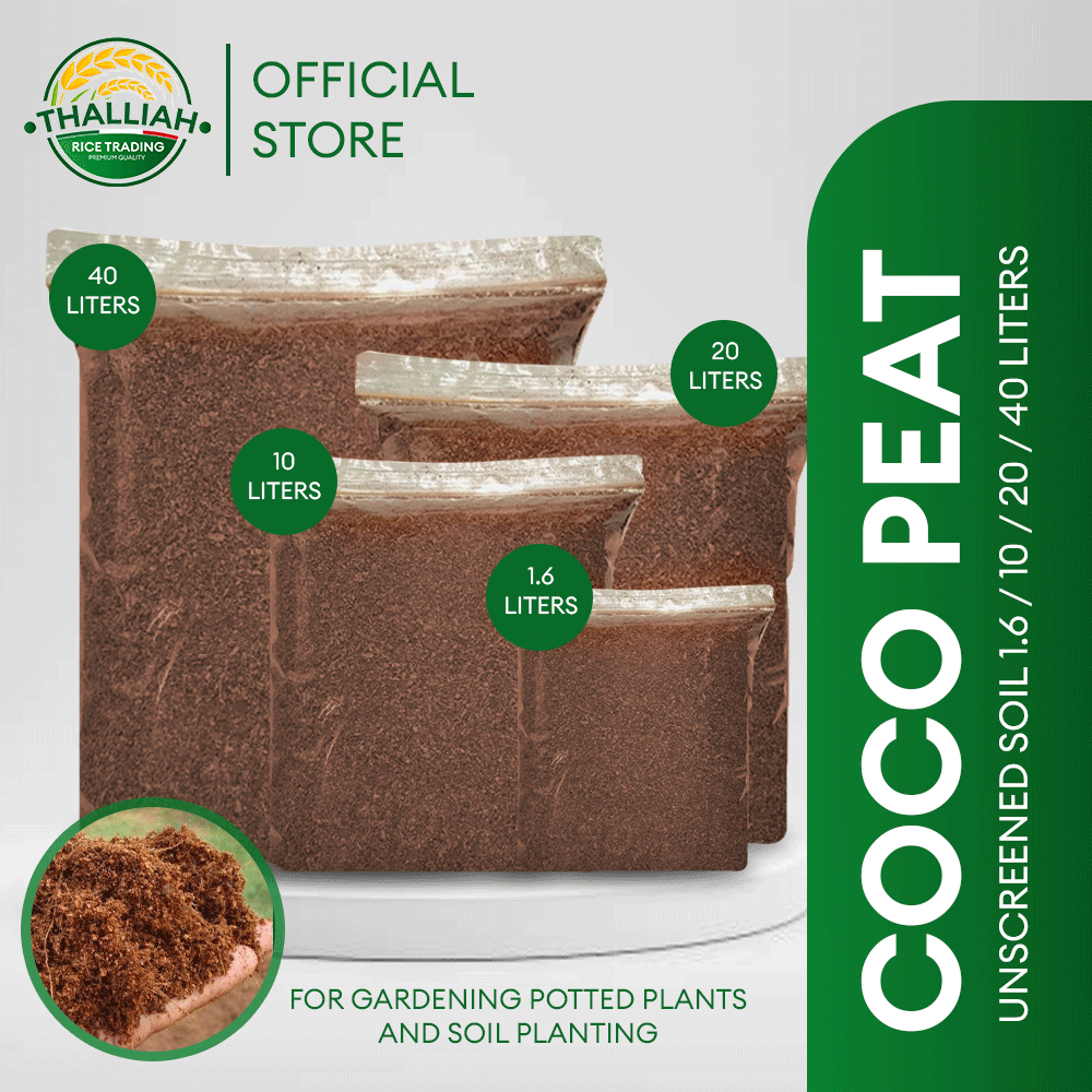 Thalliah Coco peat Unscreened,1.6-40L Cocopeat Soil Gardening. Coconut ...