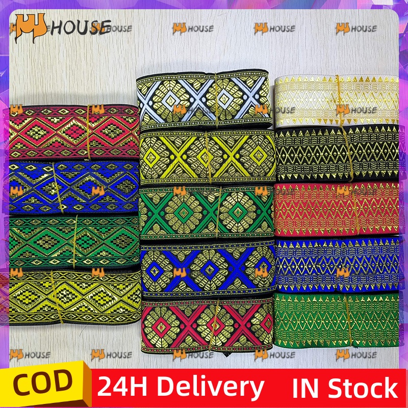 COD Lace Ethnic trimmings / lei ribbon 7meters/ 2inches width Woven ...