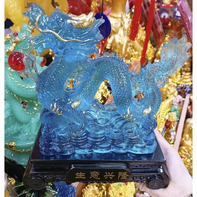 10inch blue dragon w red ball fengshui display | Shopee Philippines