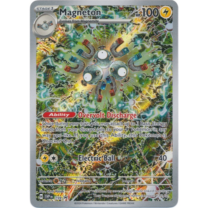 Magneton - SVP159 - Illustration Rare Promo Pokemon Scarlet & Violet ...