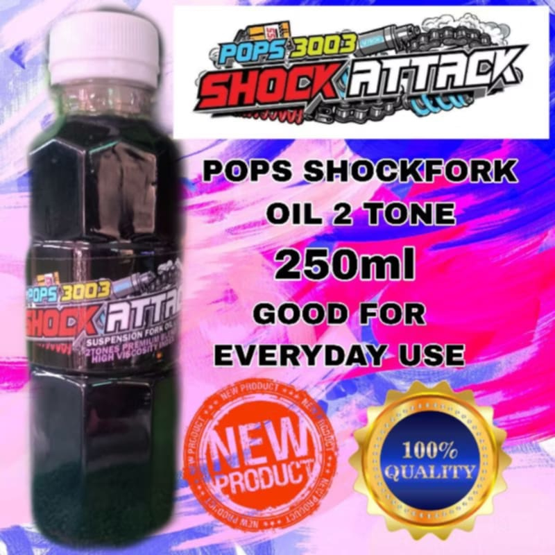 POPS SHOCK ATTACK FORK OIL 2 TONE 40w 250ml | Shopee Philippines