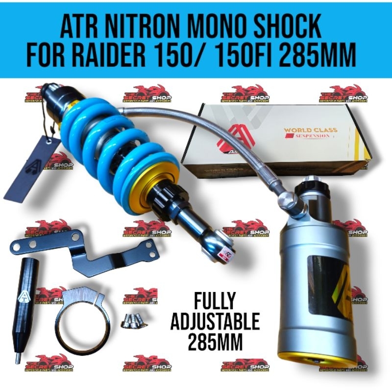 Nitron Shock for Raider 150 /fi 285mm premuim fully adjustable | Shopee ...