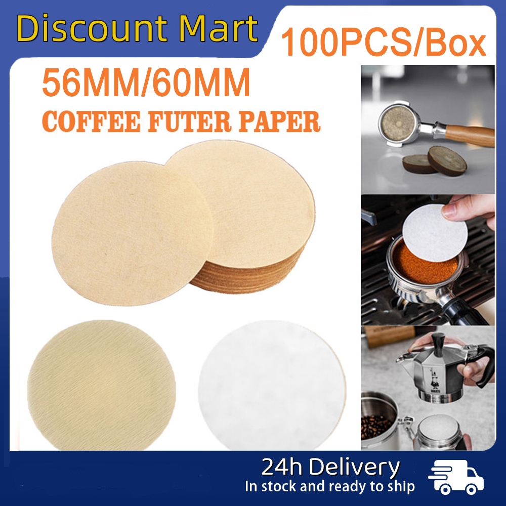 Moka Pot Coffee Filter Paper Wooded Round Paper for Home Espresso ...