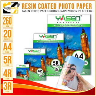 Yasen RC Rough Satin Photo Paper 260 GSM A4 5R 4R 3R Size Resin Coated ...