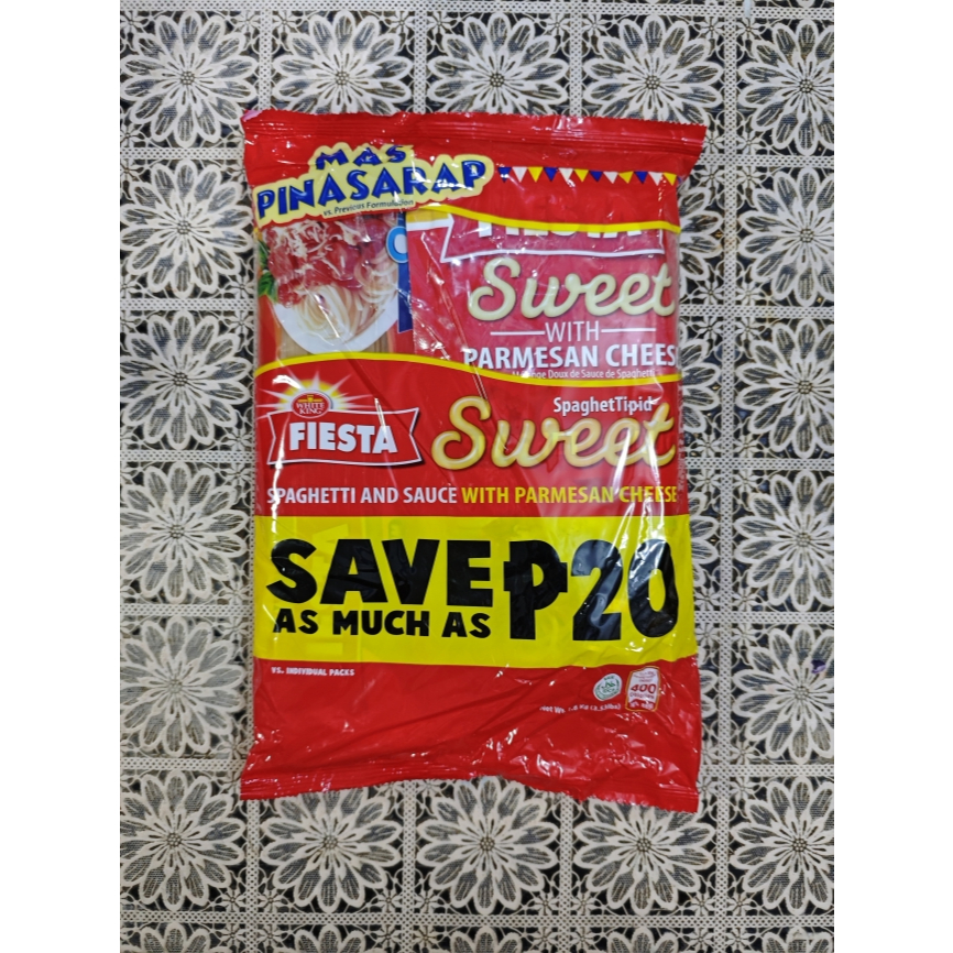 FIESTA Spaghettipid Combo - Spaghetti Pasta 700g + FIlipino Spaghetti ...
