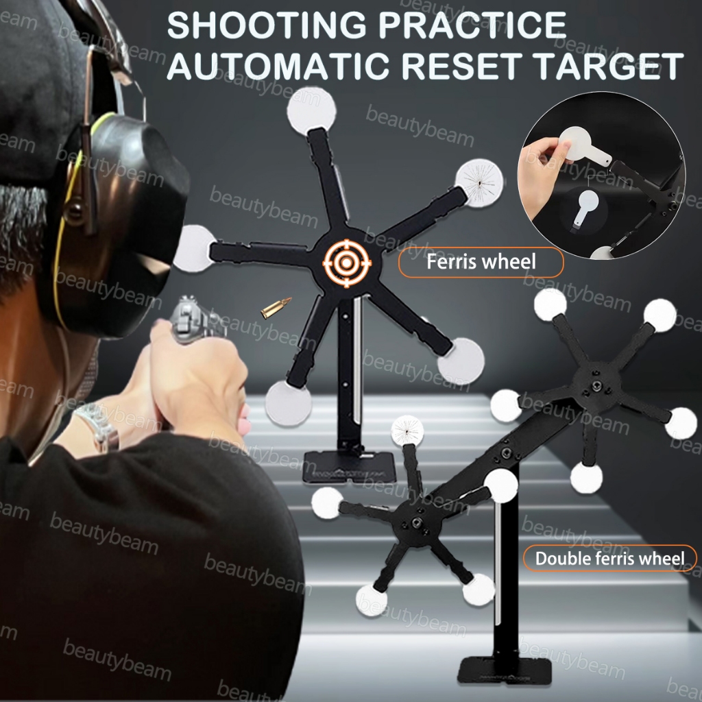 Metal Shooting Moving Target Practice Automatic Reset Rotating Shooting ...