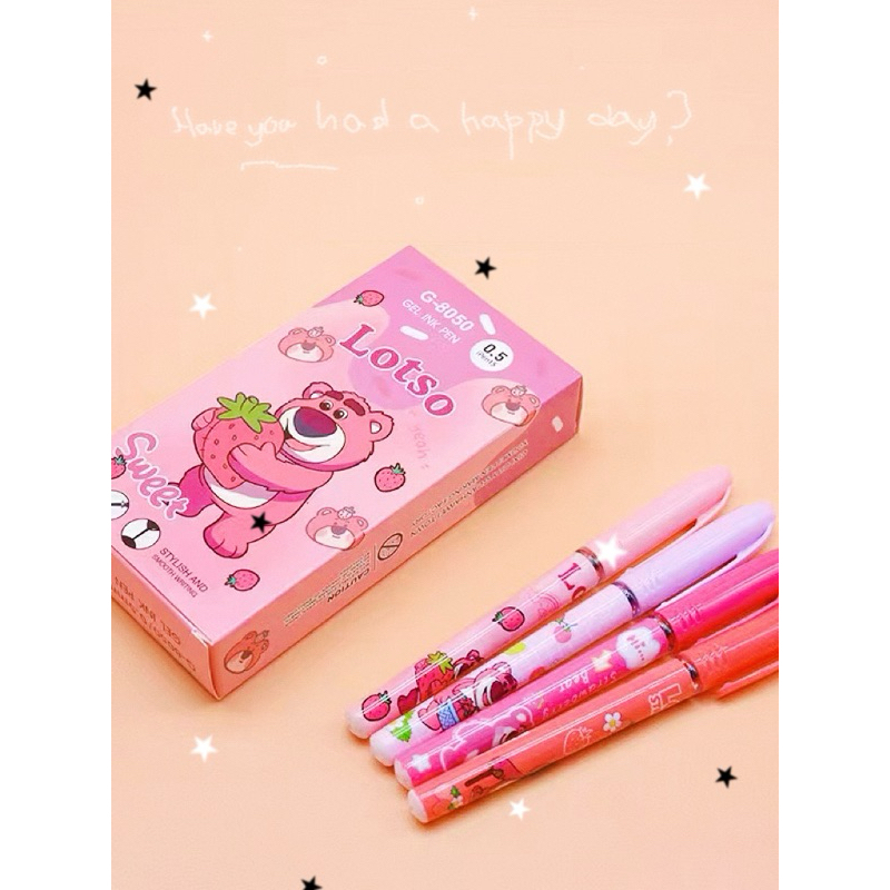 12 Pcs/ Box Lotso(G-8050) Gel Pen Signature Pen 0.5mm Cartoon Student ...