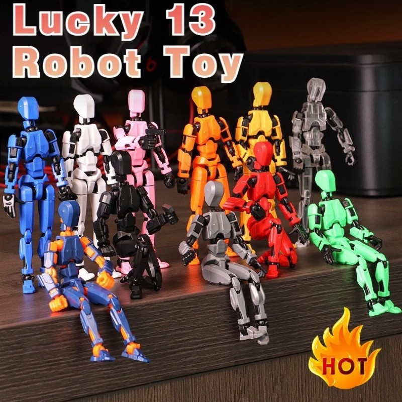 Lucky 13 dummy 13 Action Figure 3D Dummy 13 Robot Toy multi-jointed movable 3D printed toy ...