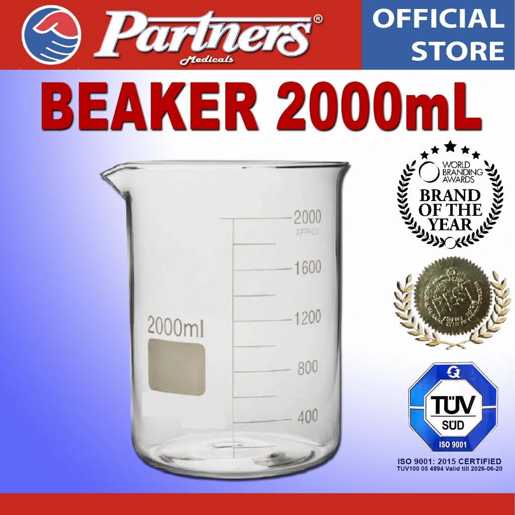 PARTNERS Beaker 2000 ml - Glass | Shopee Philippines