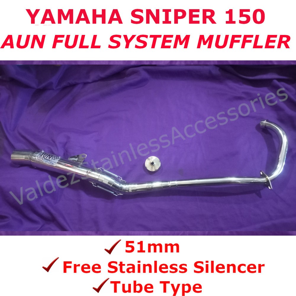 AUN YAMAHA SNIPER 150 , , New Full System Open Muffler AUN , Stainless ...