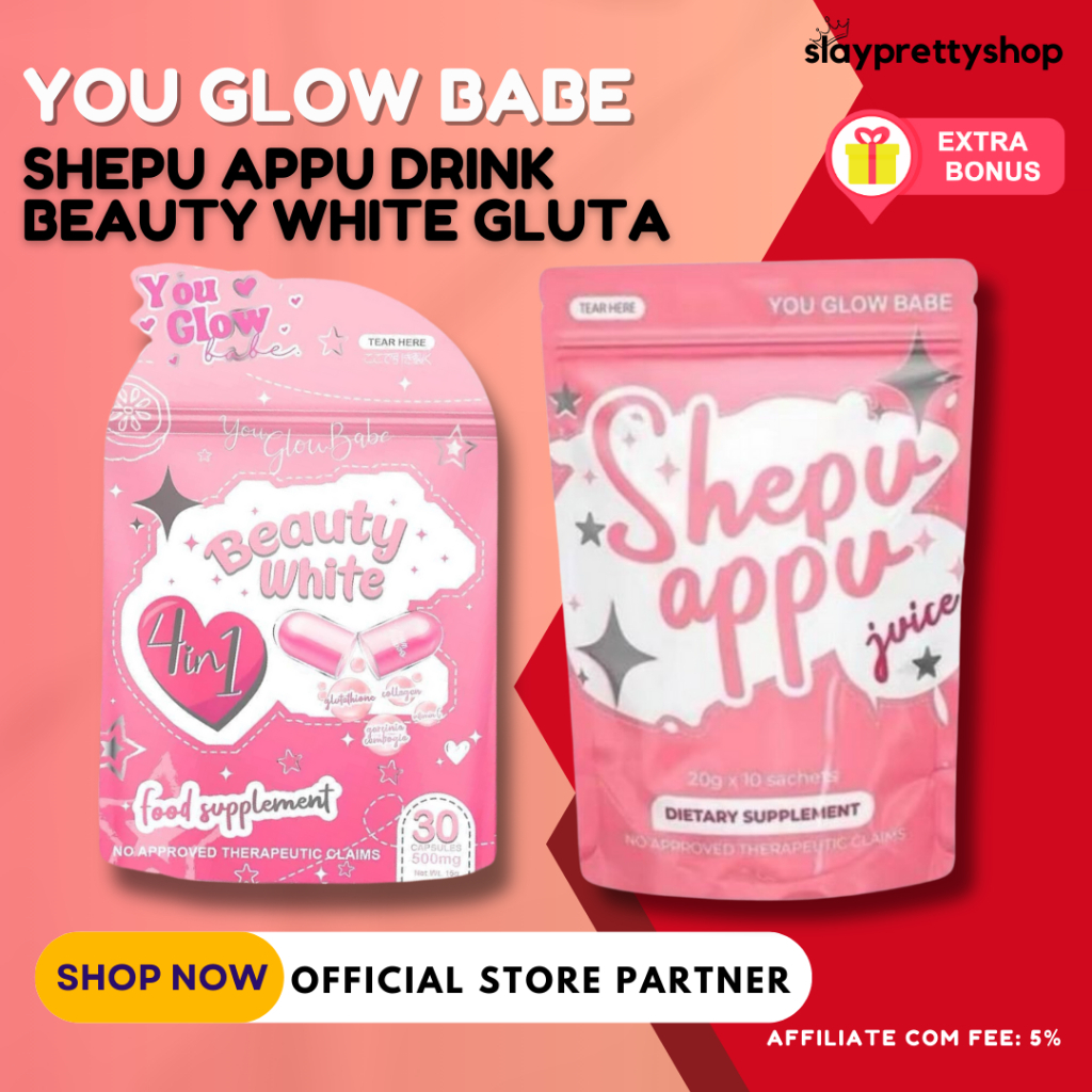 BEAUTY WHITE CAPSULE GLUTATHIONE SHEPU APPU JUICE COLLAGEN GLUTA DRINK ...