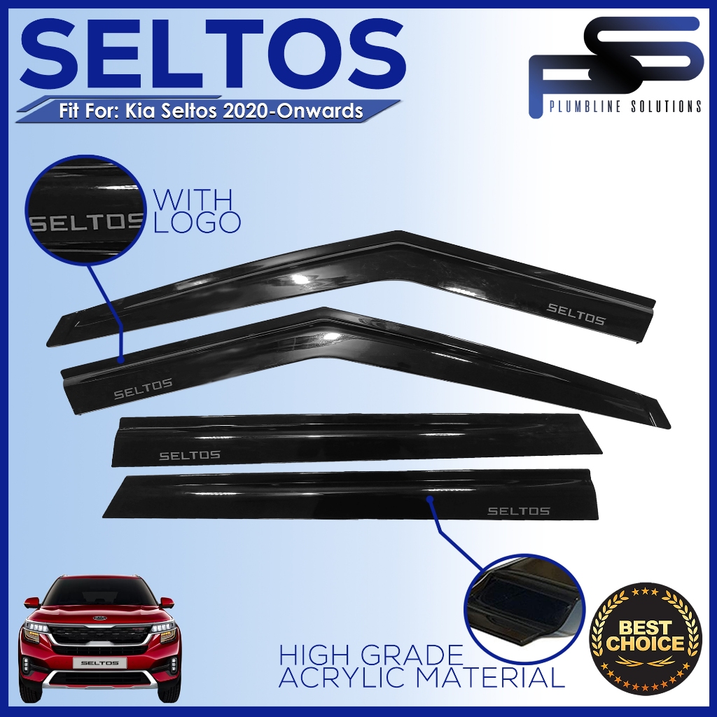 Rain Visor Kia Seltos / Soluto 2018 - Onwards OEM Injection Type Window ...
