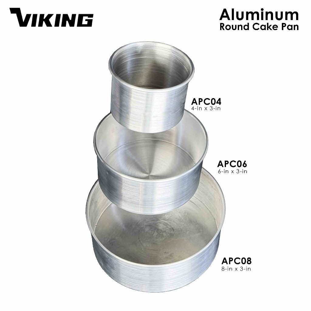VIKING Baking Pan 4,6,8-Inch Round Heavy-Duty Aluminum Cake Pan ...