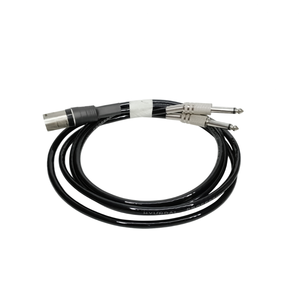 PC PO XLR MALE to DUAL 6.35mm MALE TS MONO Y SPLITTER CABLE, BEST FOR ...