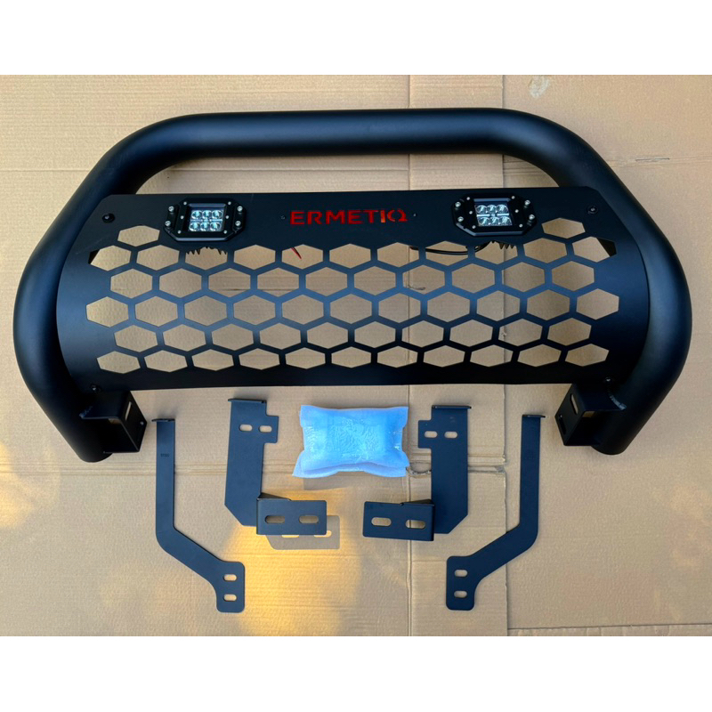 Mitsubishi Triton Strada L200 2015 - 2018 Front Nudge Bar With Light ...