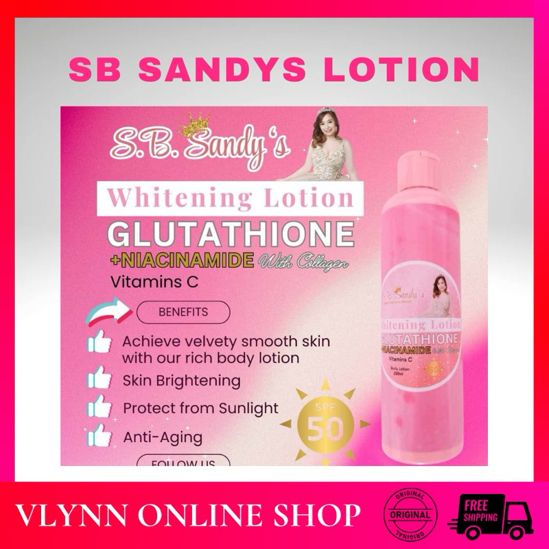SB SANDYS LOTION 250ml with Freebie | Shopee Philippines