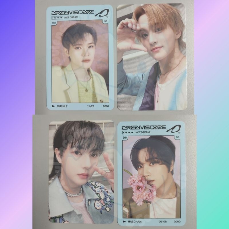 NCT DREAM DREAMSCAPE OFFICIAL TRADING CARD BLUE VER MARK HAECHAN RENJUN CHENLE PHOTOCARD ...