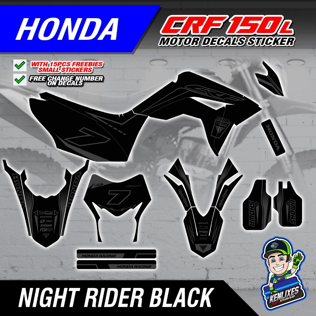 Honda CRF 150 Full Body Sticker Decals NIGHT RIDER | Shopee Philippines