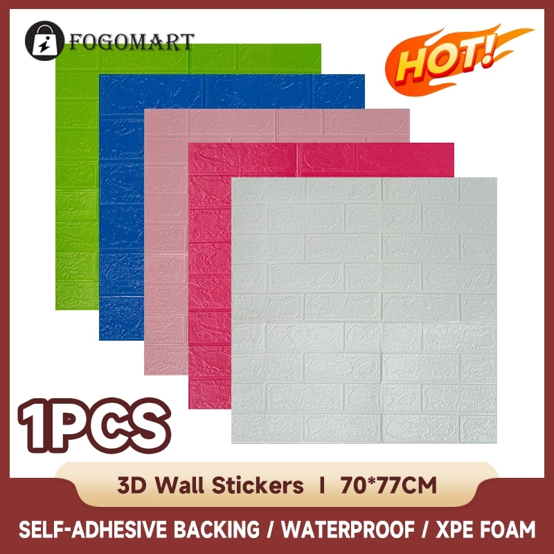 1pcs BIG SALE 70x77CM 3D wallpaper foam self-adhesive brick waterproof ...