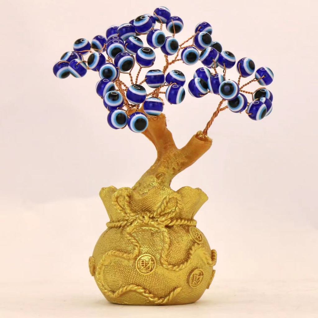 Money Tree evil blue evil eye Crystals natural income good luck charms ...