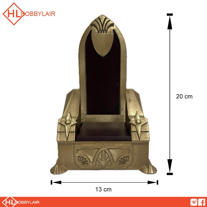 (Improved Packaging) 3D Printed Golden Medievel Throne for Action ...