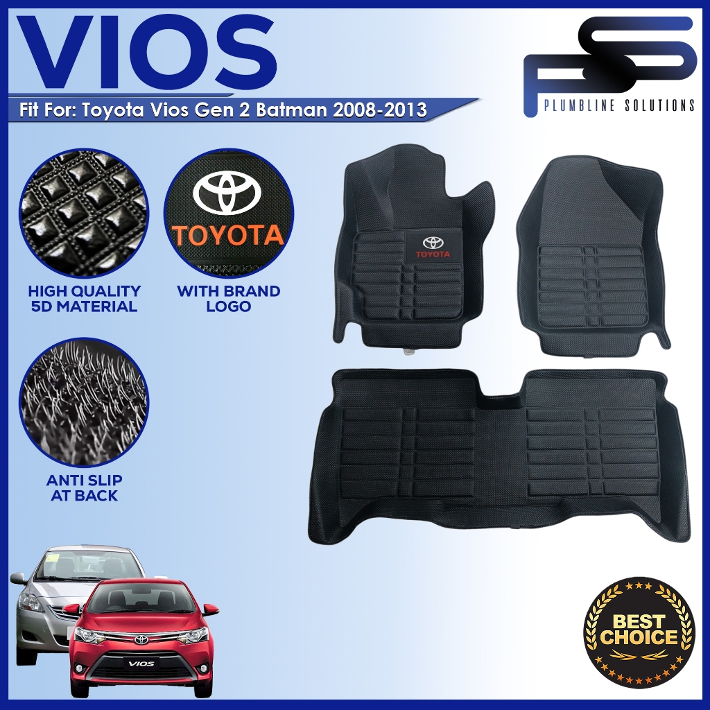 5D Black / Diamond Deep Dish Matting Toyota Vios Gen 2 Batman: 2008 ...