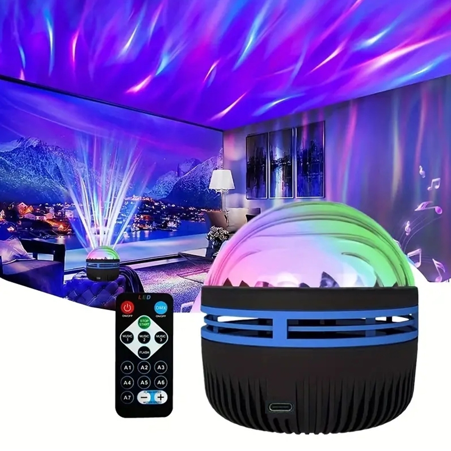 LED Projector Lamp rechargeable light Rotating Bedroom Atmosphere Lamp ...