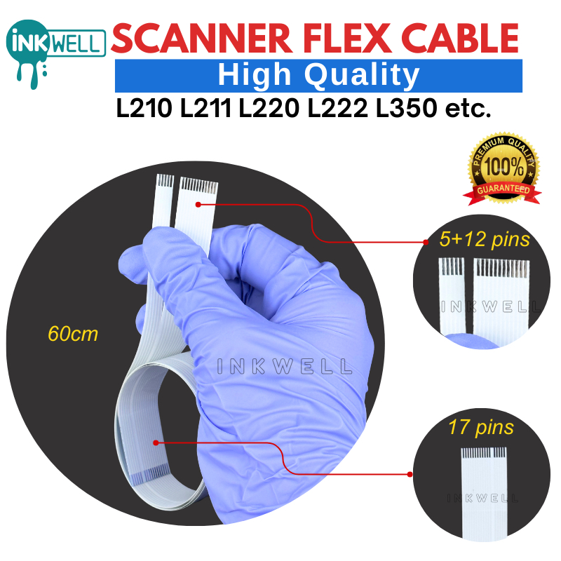 Scanner Flex Cable 5 pins+12 pins for Epson L210 L220 L360 L565 XP 102 ...