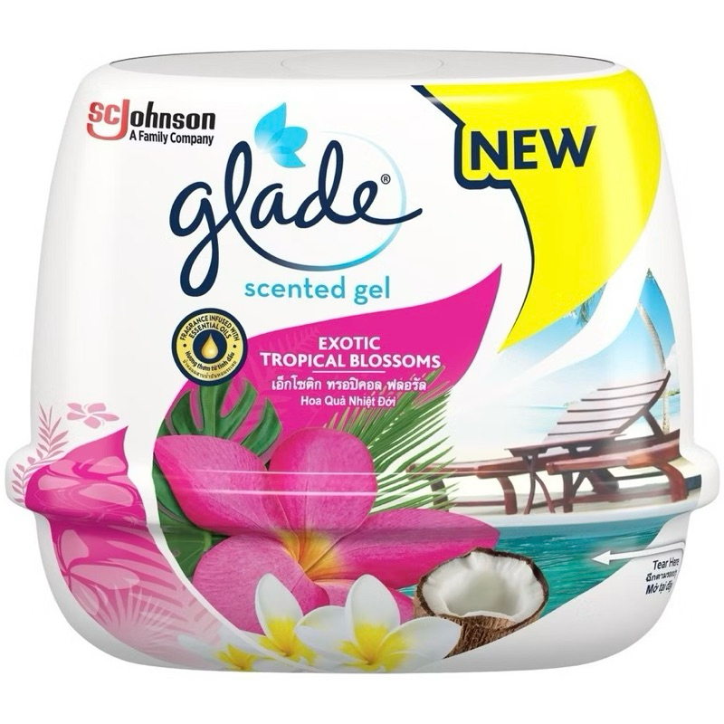 SSU Glade Scented Gel - Exotic Tropical Blossoms 180g | Shopee Philippines