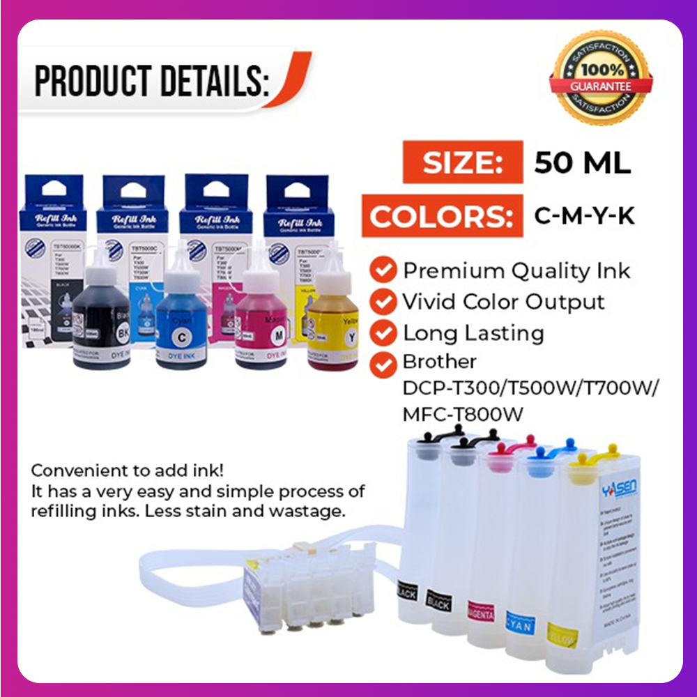 Brother Ink Premium Ink BT6000 BT5000 Dye Ink for Printer DCP-T300 T310 ...