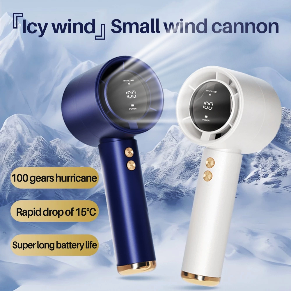 Mini Fan 6000mah Rechargeable Portable 100 Gear Wind Speed Cooler ...